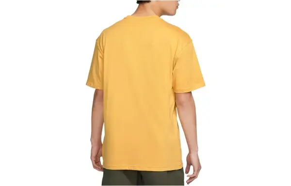 Nike Funny Cactus Flower Pattern Printing Short Sleeve Yellow T-shirt