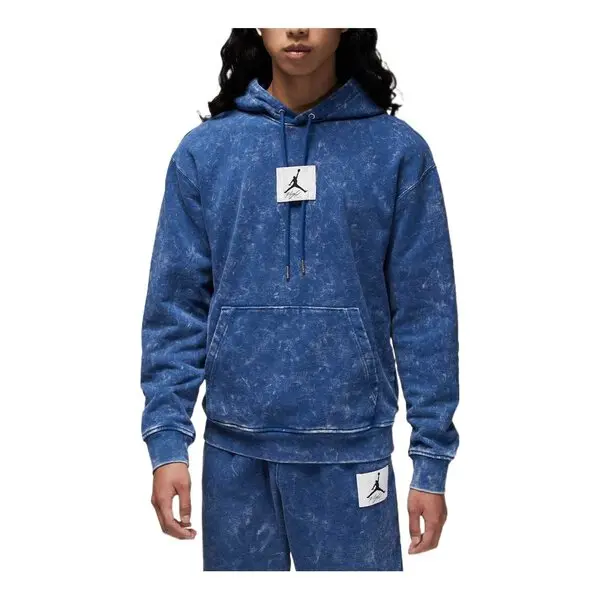 JORDAN Air Tie Dye Drawstring Hoodie - Blue