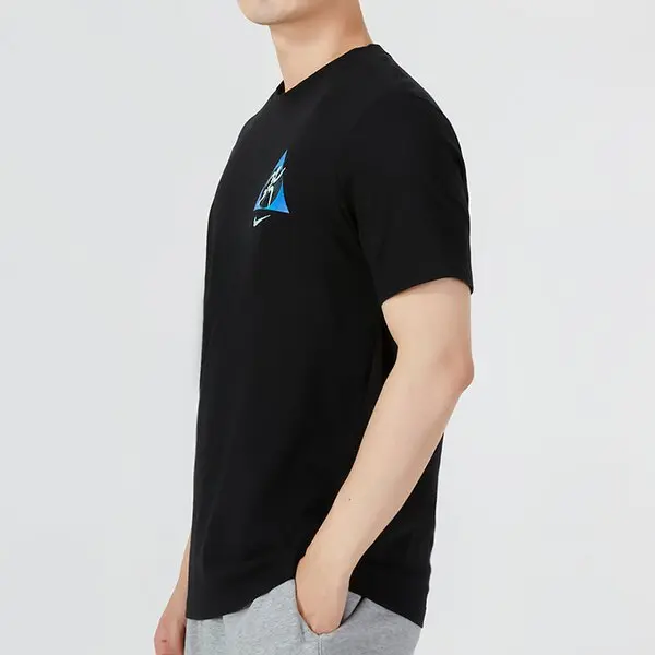 Nike Logo Printing Casual Short Sleeve Black T-shirt