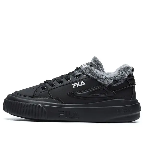 FILA Tara We Low-top Sneakers With Fur Lining - Black