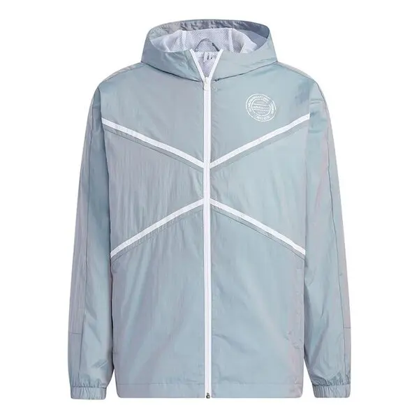 Adidas Neo M Hype Wb Q2 Casual Sports Hooded Jacket - Dark Sky Blue