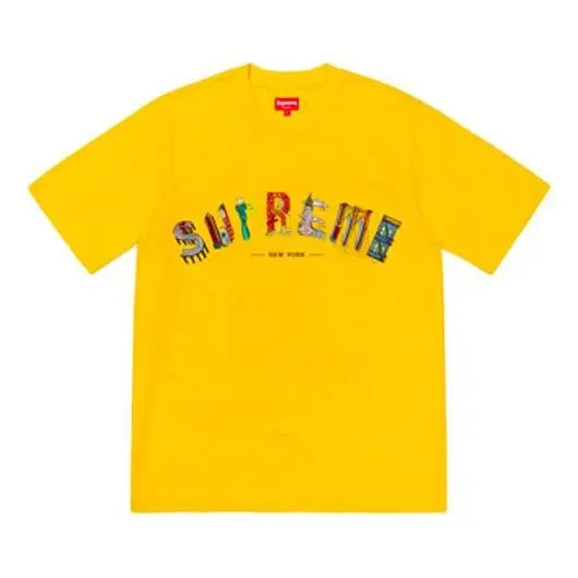 Supreme Ss19 City Arc Tee Logo Tee - Yellow