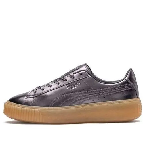 PUMA Basket Platform Luxe Sneakers - Silver