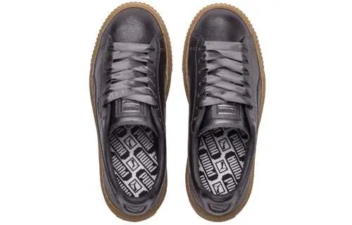 PUMA Basket Platform Luxe Sneakers - Silver