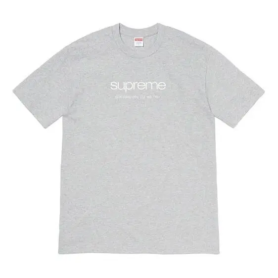 Supreme Ss20 Week 1 Shop Tee Classic Logo Short Sleeve Gray - Grey