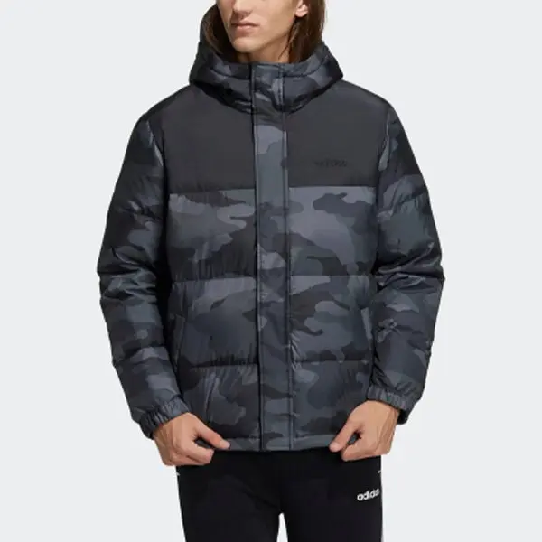 Adidas Neo Camouflage Hooded Down Jacket - Default Color