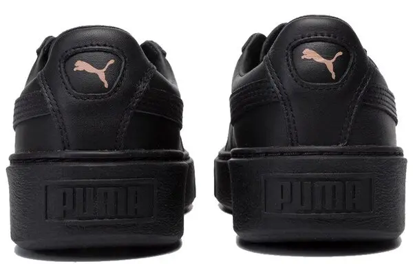 PUMA Basket Platform Metallic Rose Gold Sneakers
