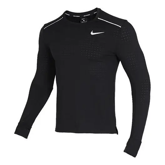 Nike As Nk Sphr Elmnt Top Crw Ls - Black