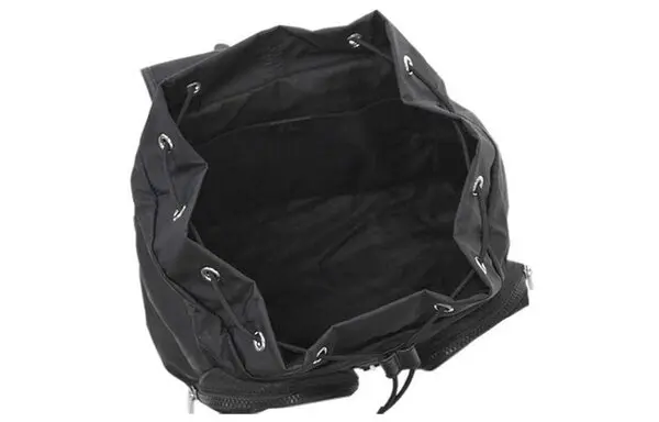 Gucci Logo Leather Trimmed Nylon Backpack - Black