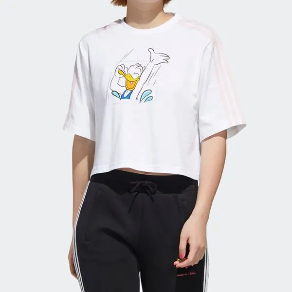 Adidas Neo Donald Duck Cropped Short Sleeve T-shirt