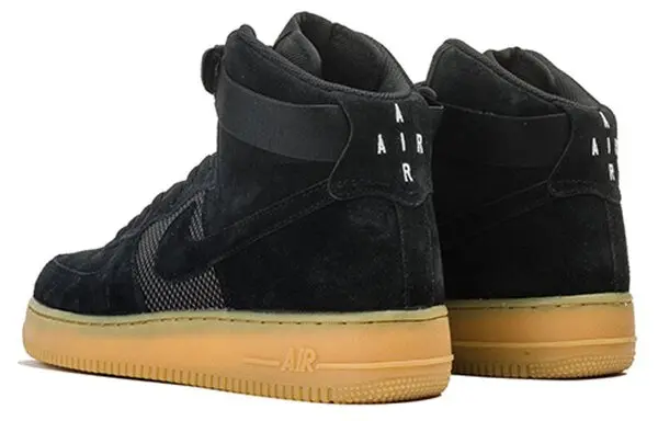 Nike Force 1 High '07 Lv8 Gum Sole High Top Sneakers - Black