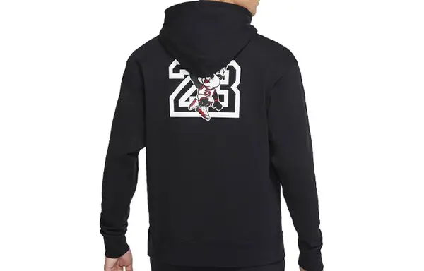 JORDAN Air Casual Sports Drawstring Hoodie - Black