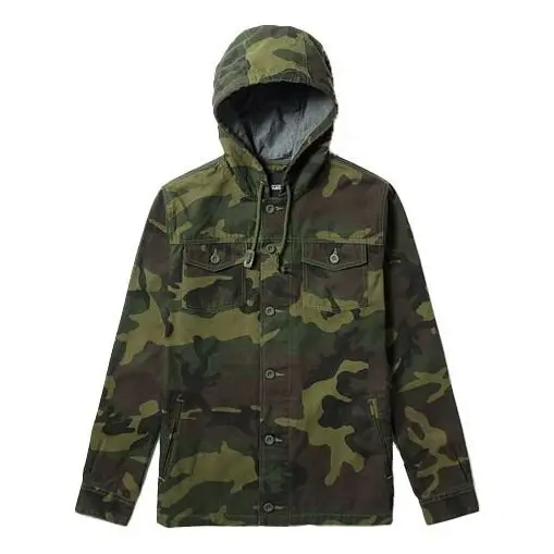 VANS Hooded Coach Jacket Camouflage - Tan