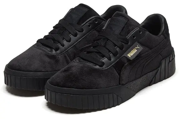 PUMA Cali Velour Casual Sneakers - Black