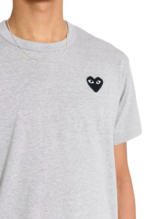 Play Comme Des Garcon Ss25 Heart T-shirt - Grey