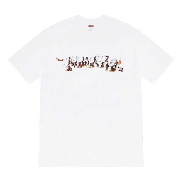 Supreme Suprem Week 8 Apes Tee Logo Alphabet Printing Round Neck Short Sleeve - Multi-color