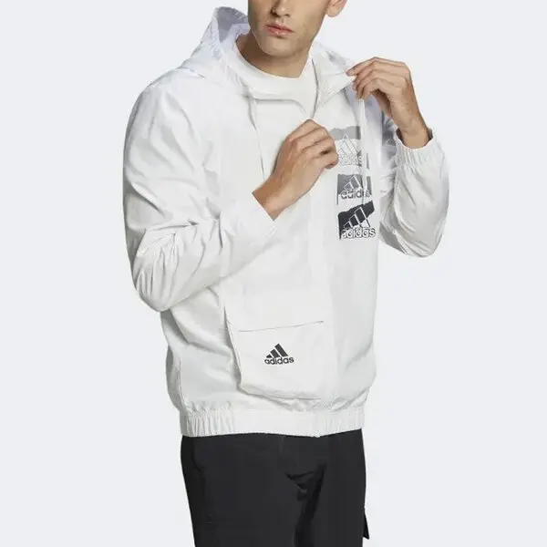 Adidas Logo Zip-up Hooded Jacket