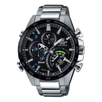 Casio Edifice Chronograph Stainless Steel Solar Watch - Black