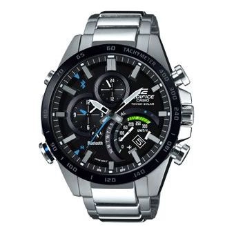 Casio Edifice Chronograph Stainless Steel Solar Watch - Black