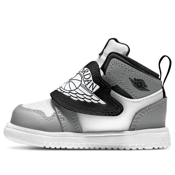 JORDAN 1 Sky Logo High Top Sneakers - White/black/grey