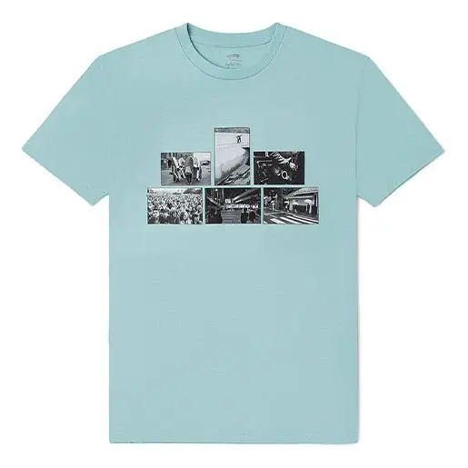 VANS X Ray Barbee X Leica Crossover Printing Sports Round Neck Short Sleeve Couple Style - Light Blue