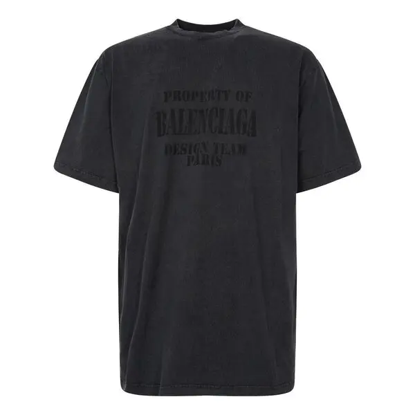 Balenciaga Property Vintage T-shirt Large Fit - Washed Black