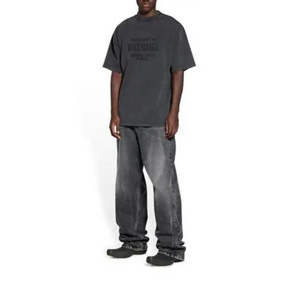 Balenciaga Property Vintage T-shirt Large Fit - Washed Black