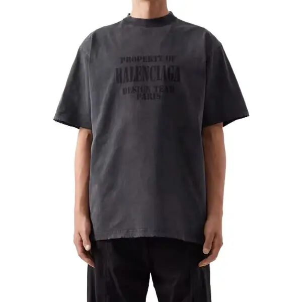 Balenciaga Property Vintage T-shirt Large Fit - Washed Black