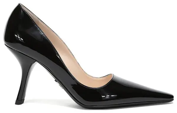 Prada Patent Leather High Heel Pumps - Black