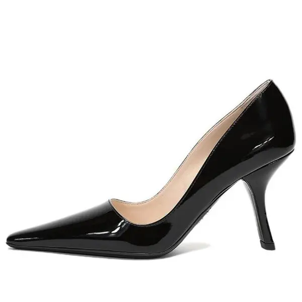 Prada Patent Leather High Heel Pumps - Black