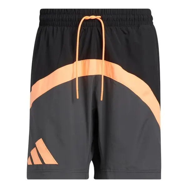 Adidas Galaxy Stripe Logo Straight Shorts - Gray