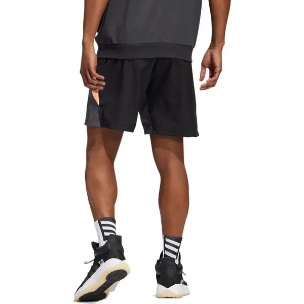 Adidas Galaxy Stripe Logo Straight Shorts - Gray