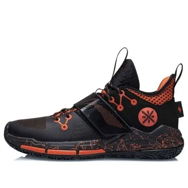 LI-NING Wade Block High-top Sneakers - Black/orange