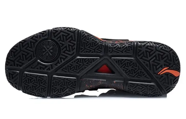 LI-NING Wade Block High-top Sneakers - Black/orange