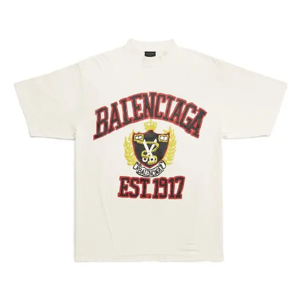 Balenciaga Est. 1917 Crest Logo T-shirt - White