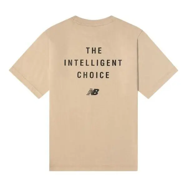 NEW BALANCE Sportswear Iu T-shirt Asia Sizing 'beige Black - Beige/black