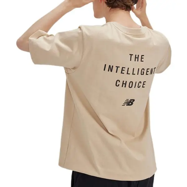 NEW BALANCE Sportswear Iu T-shirt Asia Sizing 'beige Black - Beige/black
