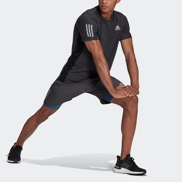 Adidas Own The Run Short Sleeve Performance Tee - Black