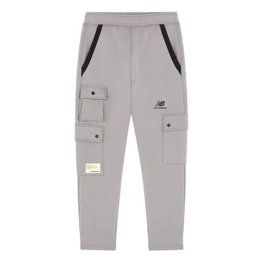 NEW BALANCE Cny Logo Cotton Cargo Pants Asia Sizing 'grey Black - Grey/black