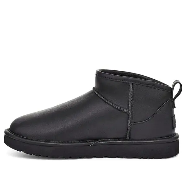 UGG Classic Ultra Mini Leather Boots - Black