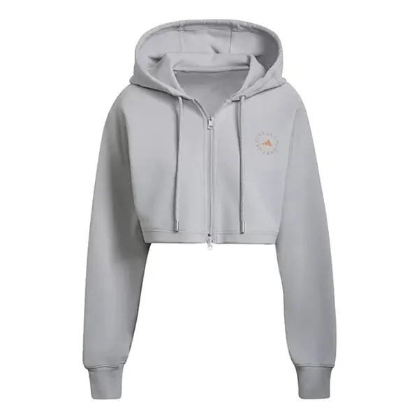 Adidas By Stella Mccartney Cropped Zip-up Hoodie
