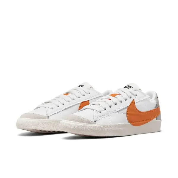 Nike Blazer Low '77 Jumbo Sneakers - White/orange/gray
