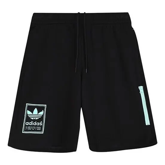 Adidas Originals Contrasting Zipper Shorts - Black