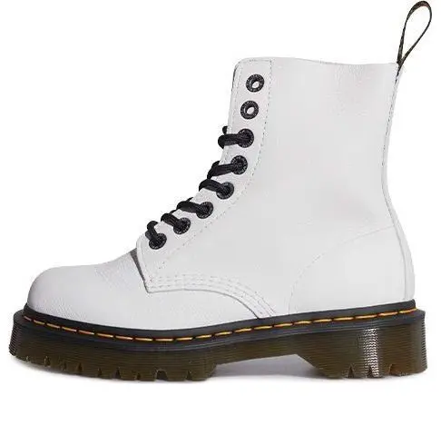 Dr. Martens 1460 Pascal Bex Pisa Leather Lace Up Boots - White