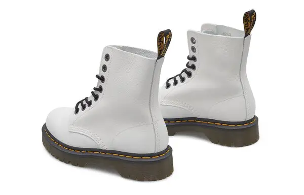 Dr. Martens 1460 Pascal Bex Pisa Leather Lace Up Boots - White