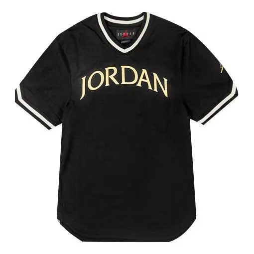 JORDAN Alphabet Logo Short Sleeve T-shirt - Black