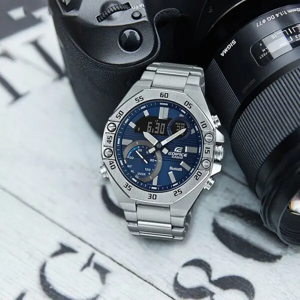 Casio Edifice Stainless Steel Analog-digital Watch - Silver