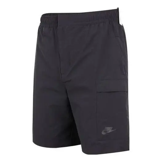 Nike Woven Solid Color Logo Sports Shorts Black - Multi-color