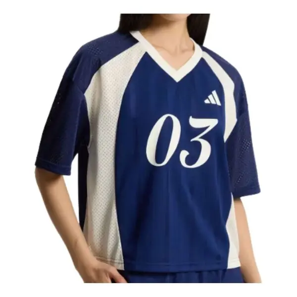 Adidas Material Mix Tiro Tee - Dark Blue/white