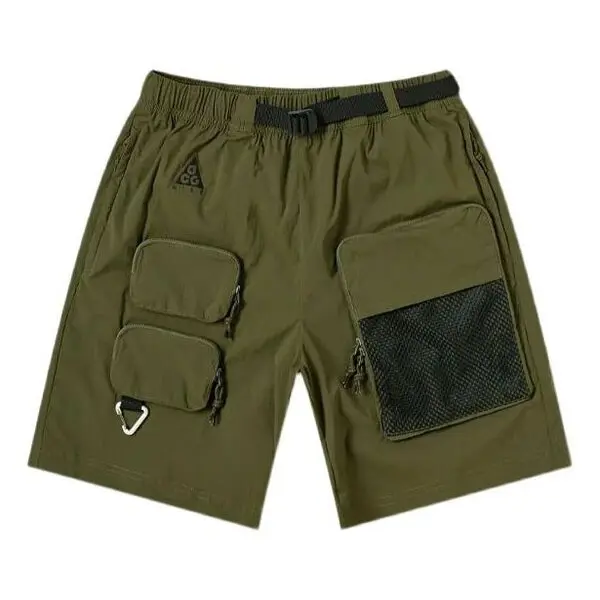 Nike X Multiple Pockets Cargo Sports Shorts Military Green - Default Color